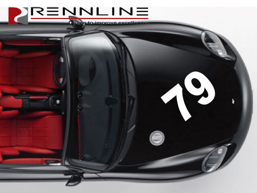 Porsche Rennline Permanent Race Numbers - E52BLUE | Design 911