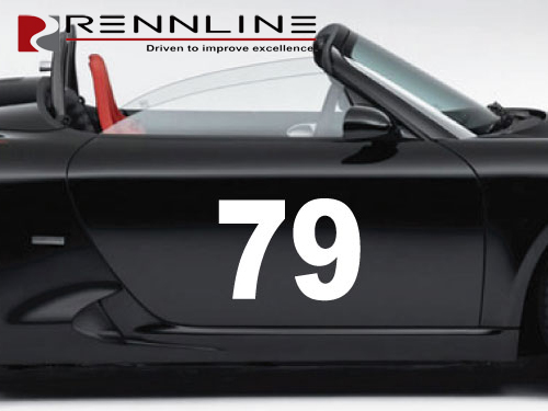 Porsche Rennline Permanent Race Numbers - E52BLUE | Design 911