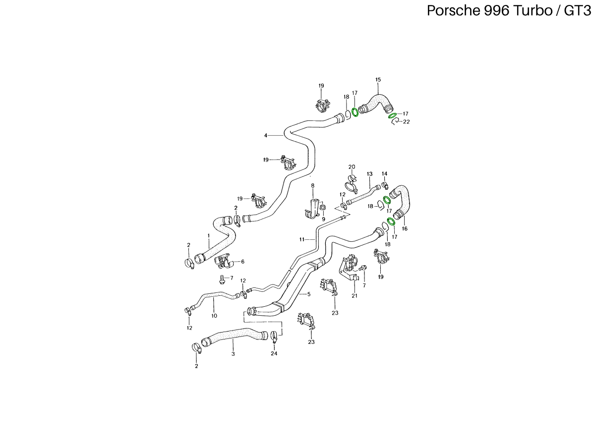 Mangueras de refrigerante para radiador Porsche | Piezas de fábrica ...
