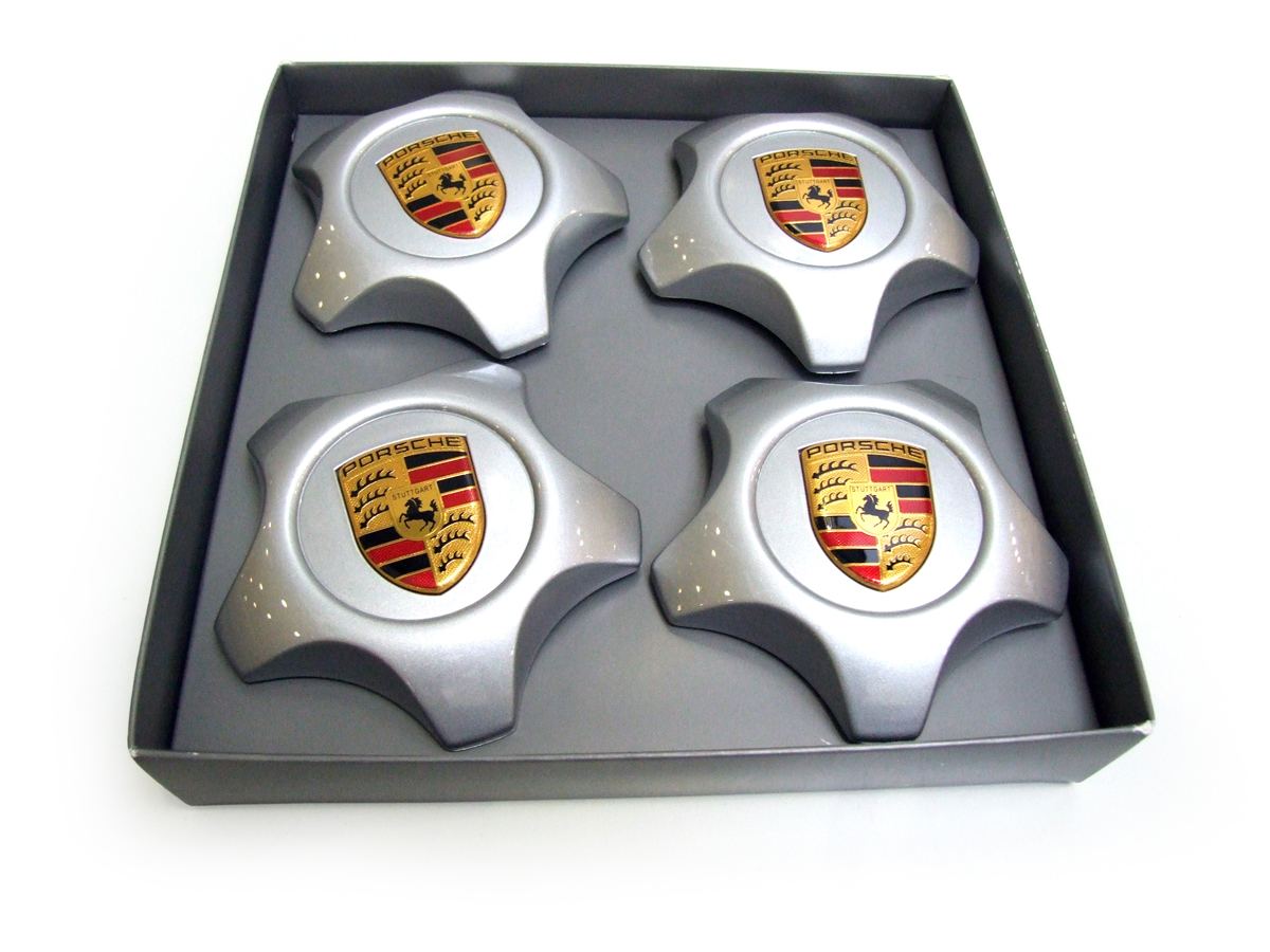 Wheel Caps with Coloured Crest for Porsche Macan (Set of 4) 00004460509 ...