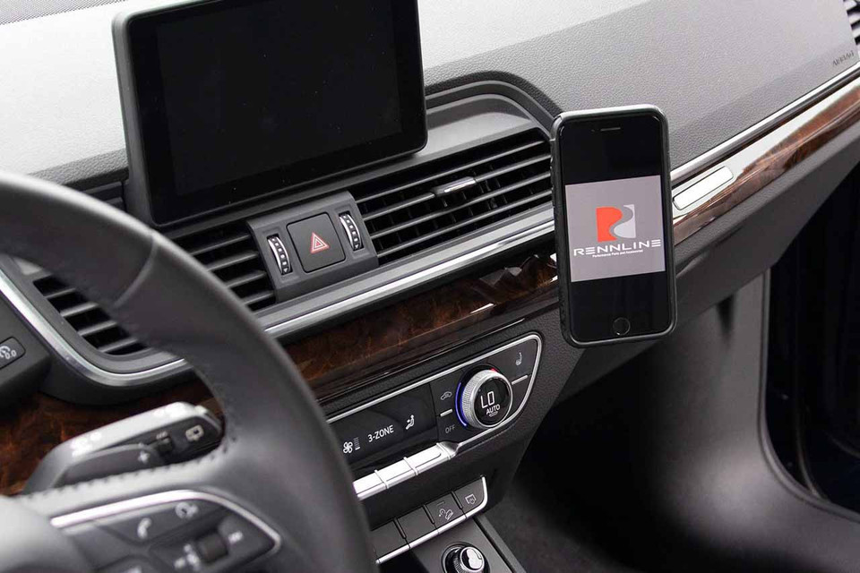 ExactFit magnetic phone mount. Audi - Q5 80A wireless charging with ...