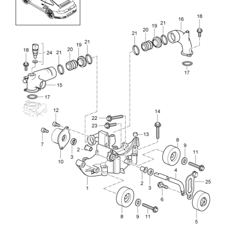 O-ring 39,20 x 3,00 water cooling. Porsche 996 turbo / 996 GT3 / 997 ...