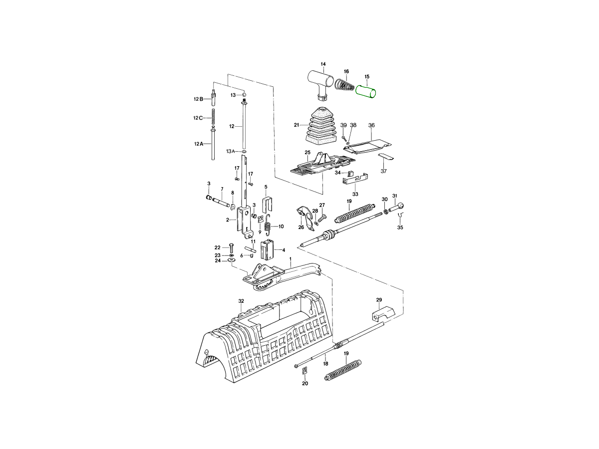 Push-Button for Gear Selector Lever for Porsche 944 2.7L / S2 / Turbo ...