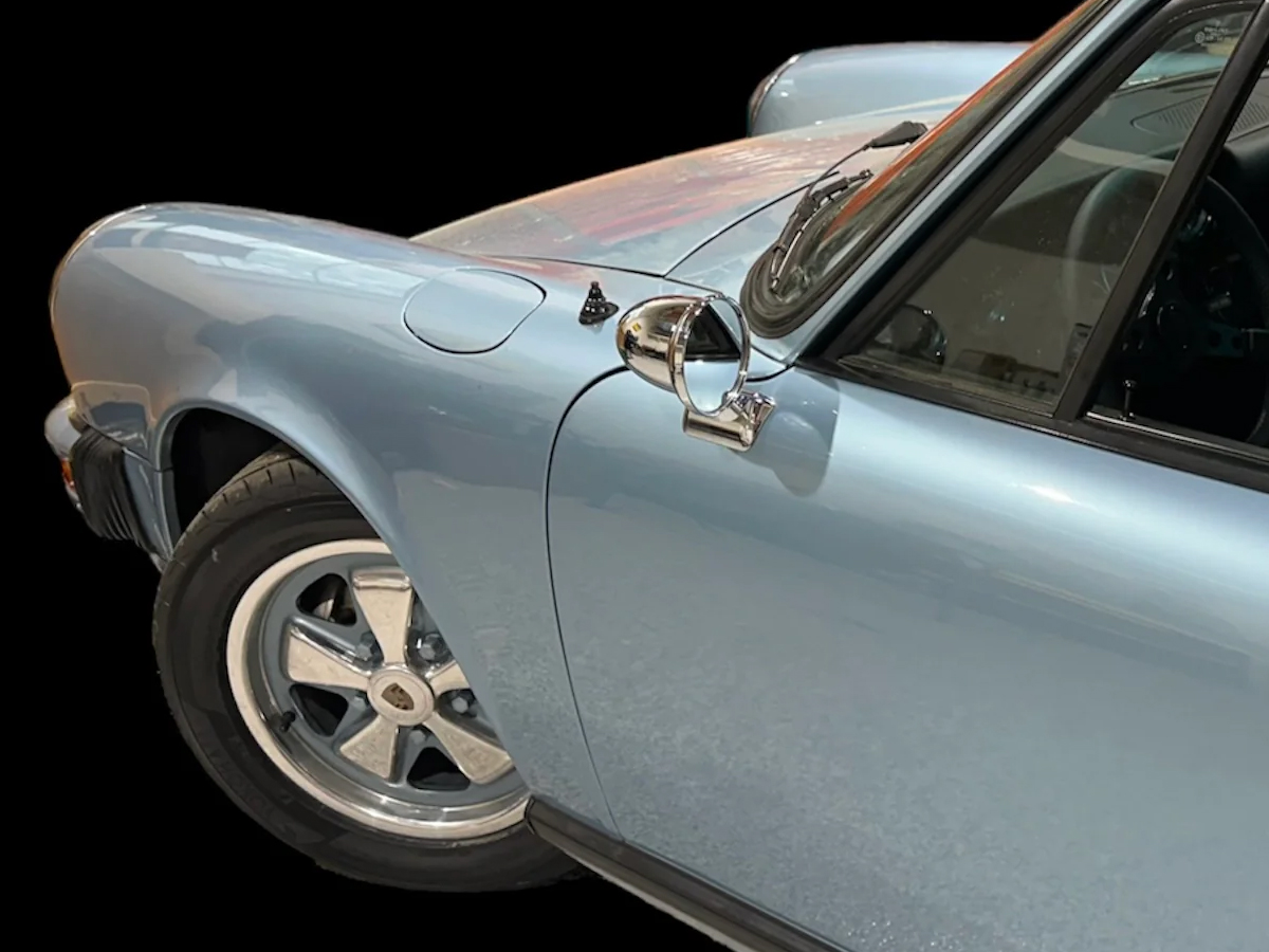 Aluminium bullet mirror, Chrome Plated. Porsche 911 1975-1988 Flag ...