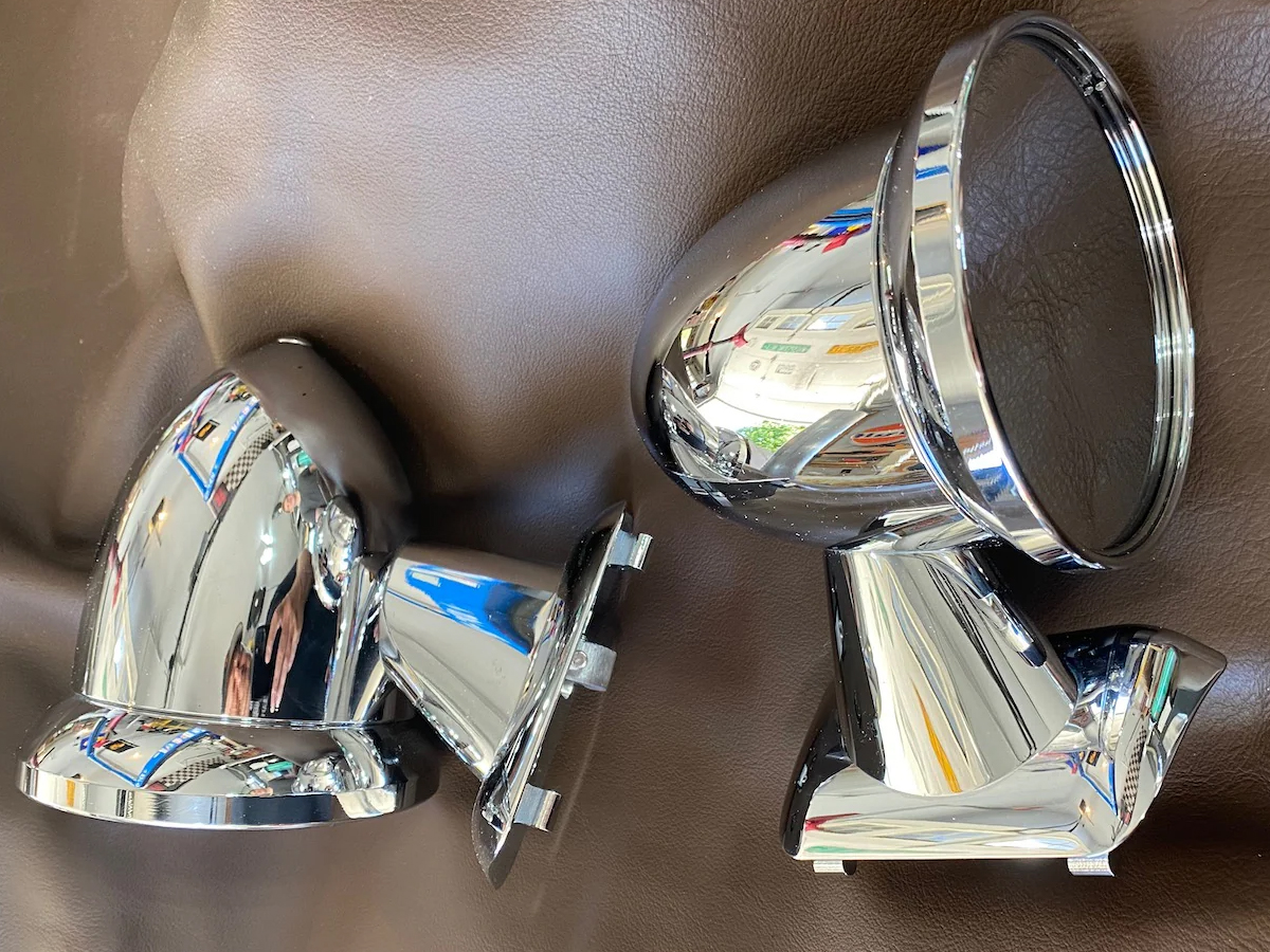 Aluminium bullet mirror, Chrome Plated. Porsche 911 1975-1988 Flag ...