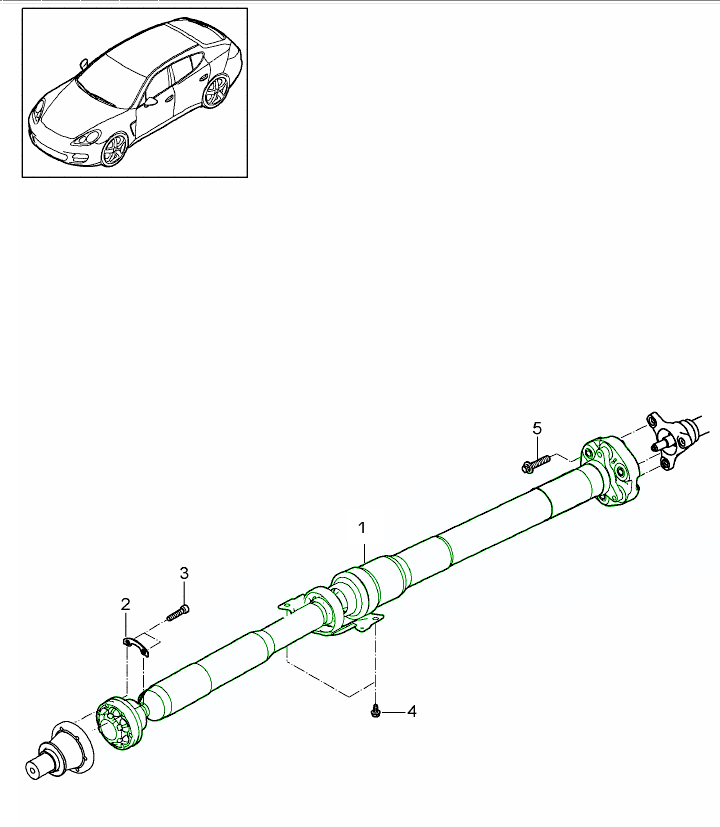 Buy Porsche Panamera 970 MK1 (2009-2013) Cardan Shaft / Prop Shaft ...