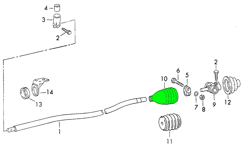 Shift linkage boot inner and outer kit. Porsche 911 / 912 1965 to 1971 ...