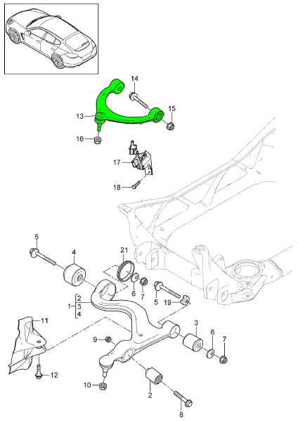 Porsche 970 Wishbone Front UPPER 97034105103 97034105110 - 97034105110 ...