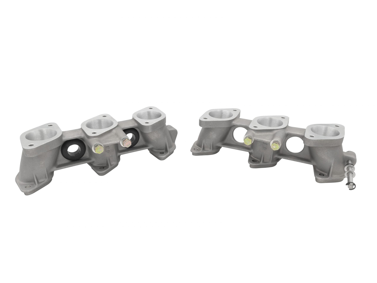 PMO induction 46x41mm inlet manifold set for 46mm carburettors. Porsche ...