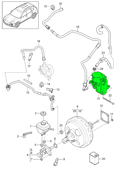 Original Porsche 95835521501 Brake vacuum pump electric for Porsche 958 ...