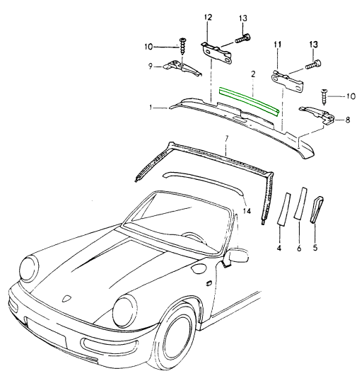 Buy Porsche 911 & 912 (1965-1989) 911 1987-1989 3.2L G50 Front Screen ...
