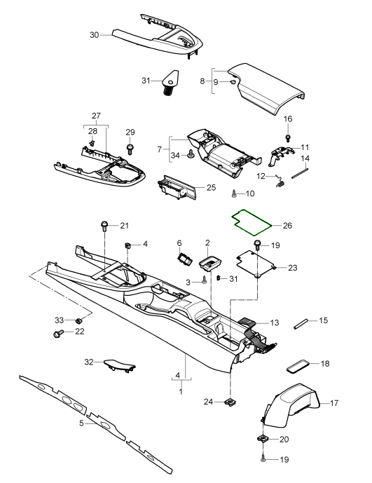 Buy Porsche Boxster 986/987/981 (1997-2016) Centre & Middle Console ...
