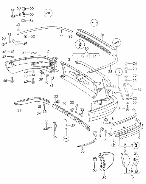 Porsche 911 Rear Bumper End Cap Porsche 911 1965-69 SWB CARS ...