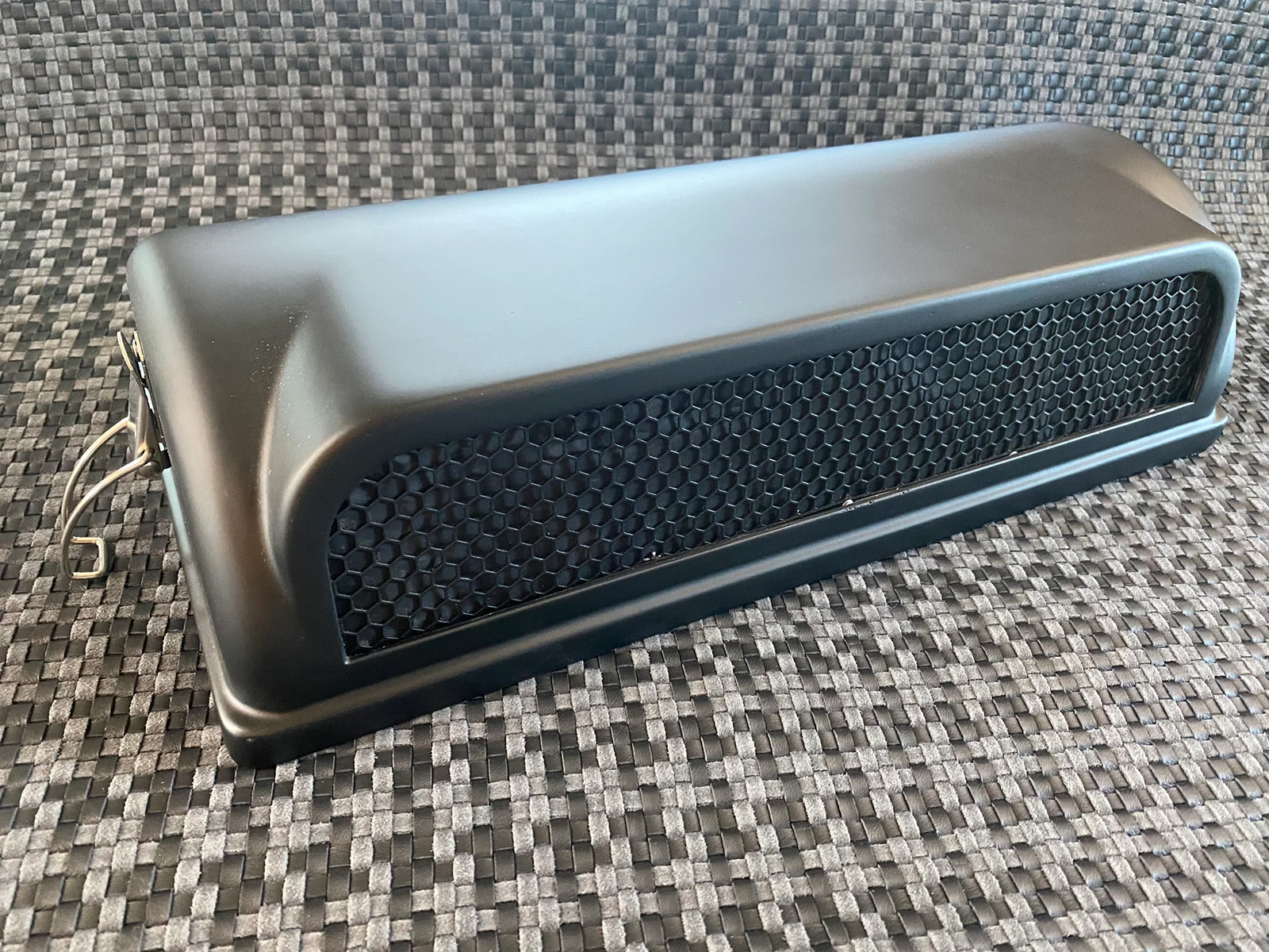Matte Black (painted) Carbon Fibre air filter covers with mesh and ...