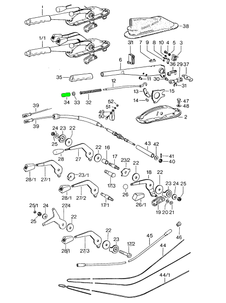 Porsche 911 Handbrake Push Button 90142452301 90142452302 - 90142452302 ...