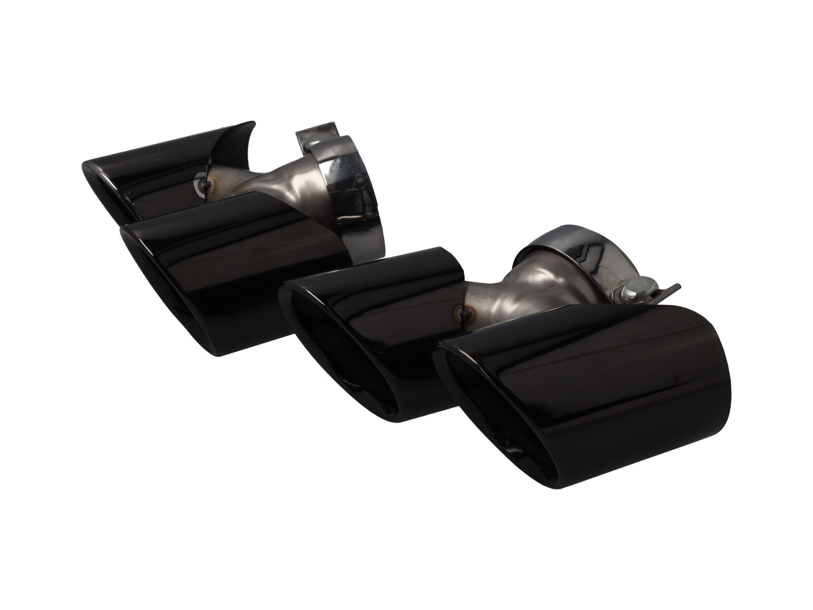 DesignTek Exhaust tail pipes in Black for Porsche 991.2 C2 / C4 3.0L ...