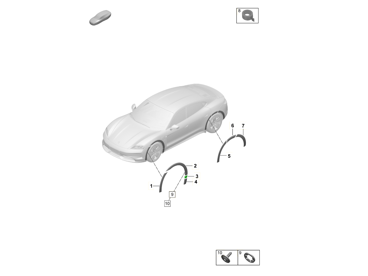 Buy Porsche Taycan (9J1) MK2 2024>> Wide Arch Kits | Design 911