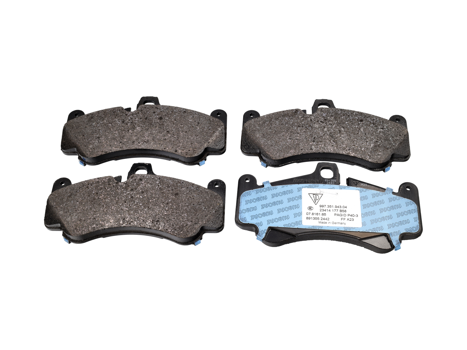 Brake Pads Front Porsche 997 / 987/ 996 with Ceramic (PCCB) Disc ...