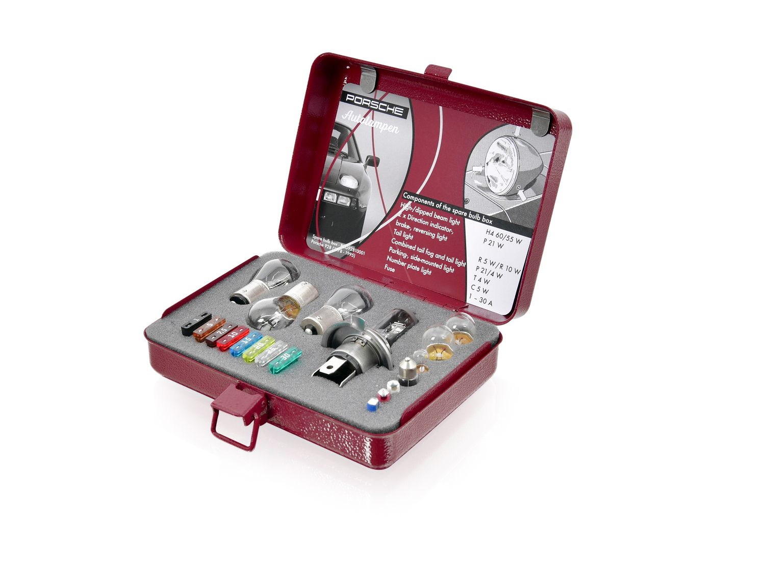 Original Porsche PCG92810000 Spare bulb and fuse kit 12 Volt for ...