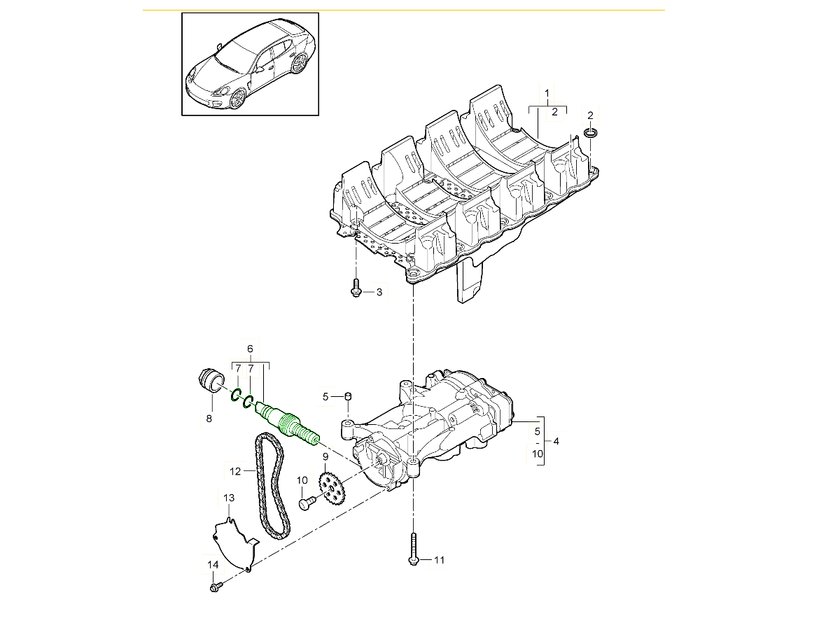 Porsche 970 Panamera Solenoid valve for oil pump 94810711322 ...
