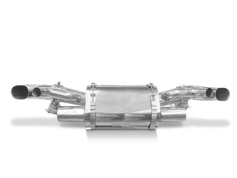 Sports exhaust muffler with catalytic converter delete pipes Porsche ...