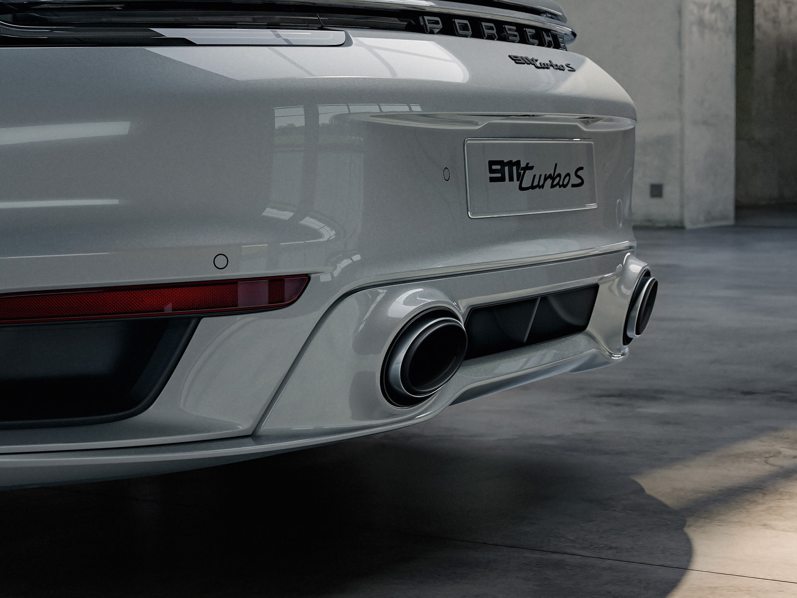 Porsche 992 Turbo Sport Tail pipes in Silver for Sports exhaust system ...