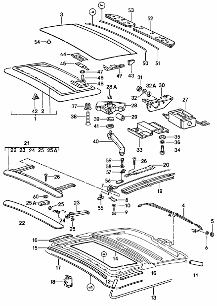 Original Porsche 91162401604 Sunroof motor for Porsche 911 964 993 ...