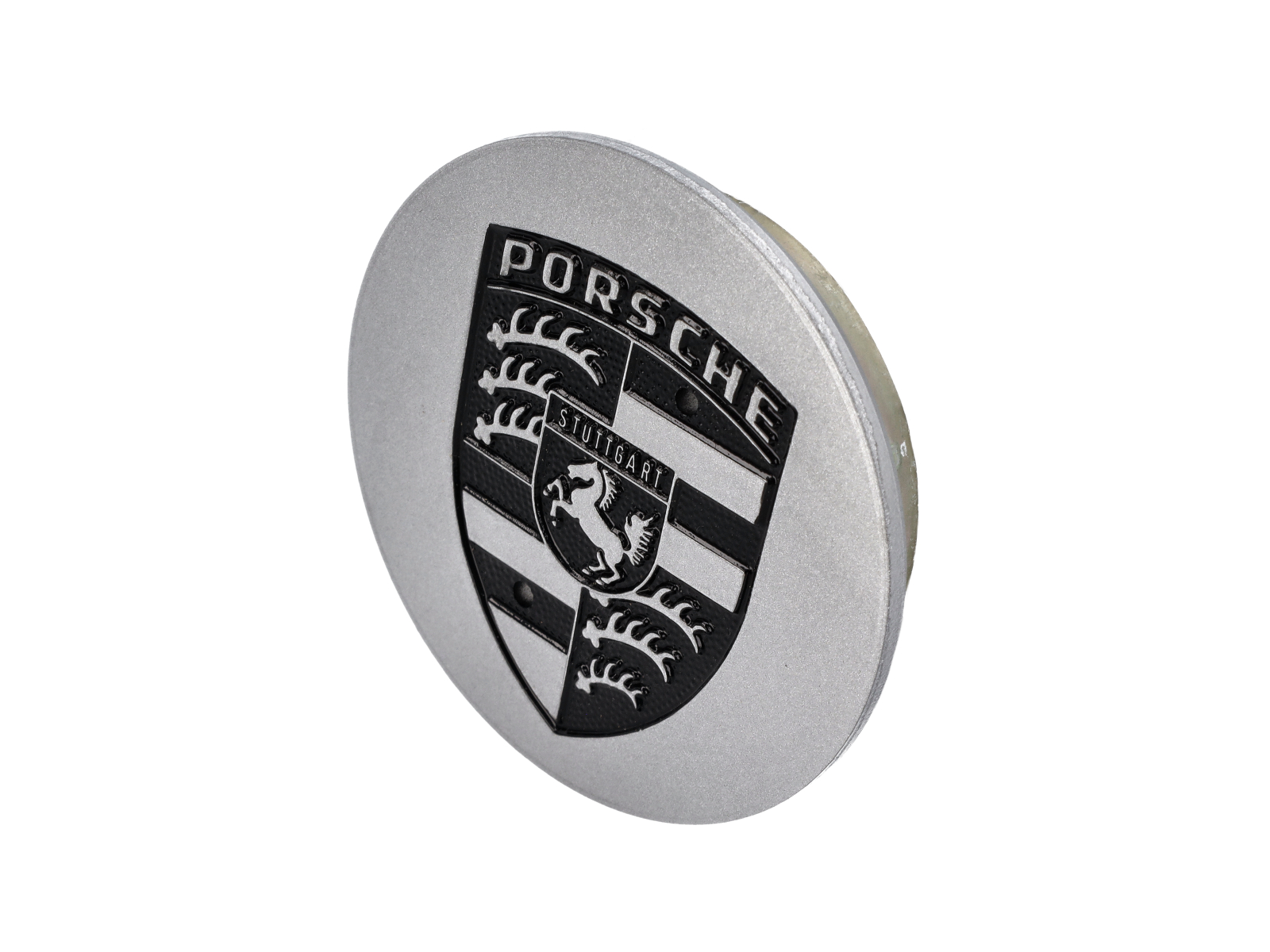 Wheel Cap Silver with Black crest metal for Porsche PCG36103202 ...