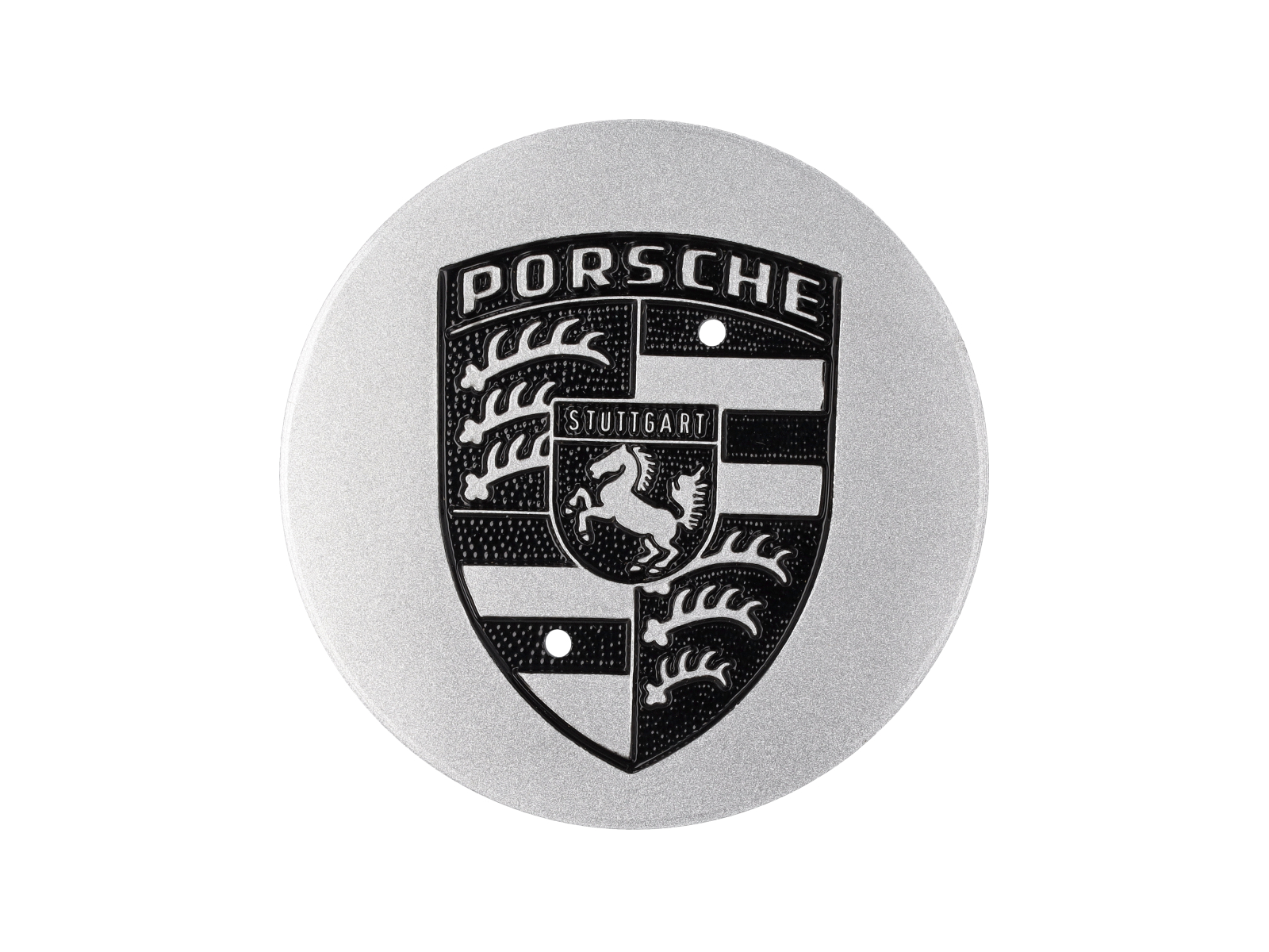 Wheel Cap Silver with Black crest metal for Porsche PCG36103202 ...