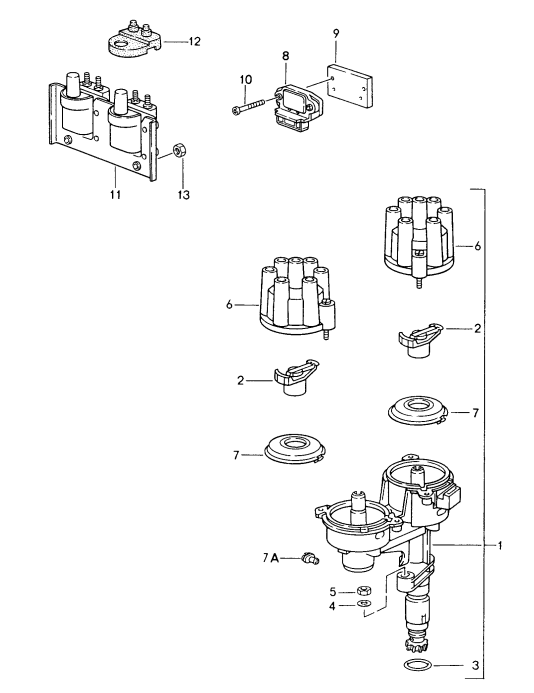 Original Porsche 99360270601 Ignition switch unit for Porsche 993 ...