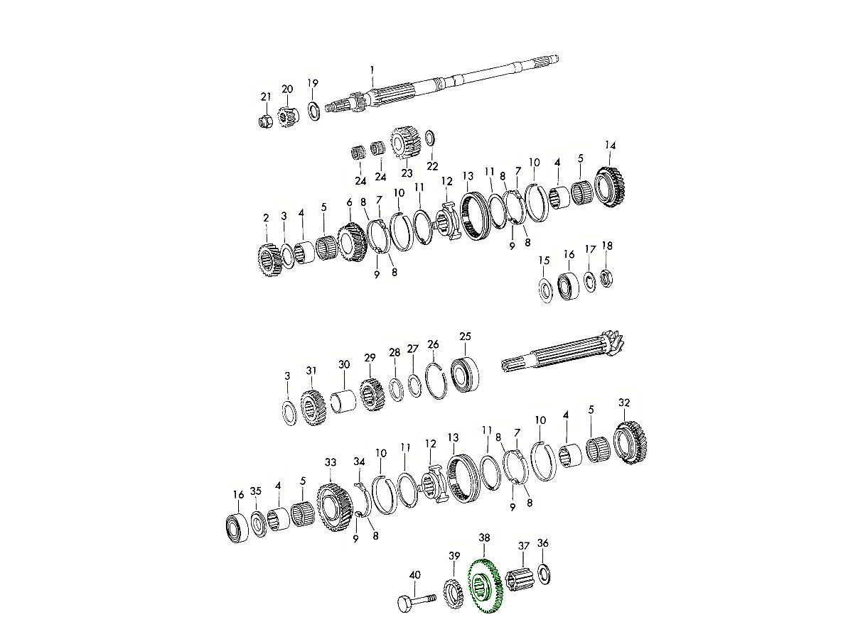 Porsche 911 74-80 SPM Sliding gear 92530222400 - 92530222400 | Design 911