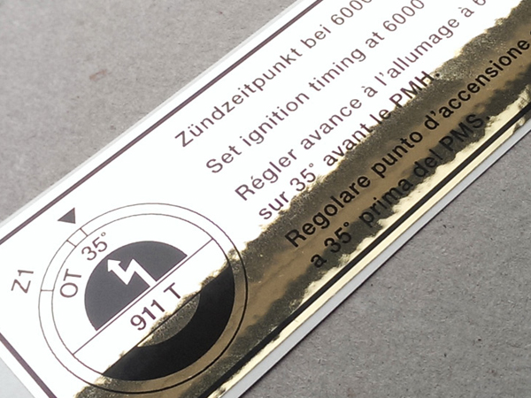 Timing Decal for Porsche 911T (1970 – 1971) - 90100650953/1 | Design 911