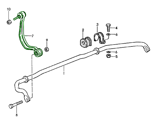 Porsche 99334306900 99334307000 Drop link Front for Porsche 993 Turbo ...