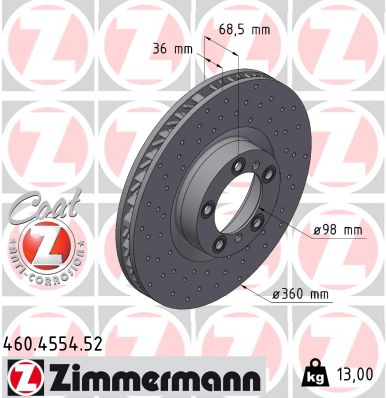 Buy Porsche Taycan (9J1) MK2 2024>> Sport:Z Brake Disc Zimmermann ...