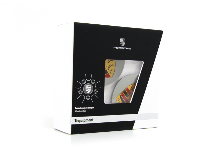 Wheel caps with coloured crest for Porsche 00004460707 - 00004460707 ...