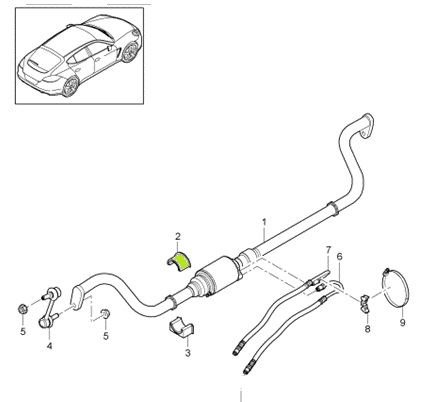 Stabilizer Bar Bush UPPER. Porsche 970 Panamera / S / GTS with PDCC ...