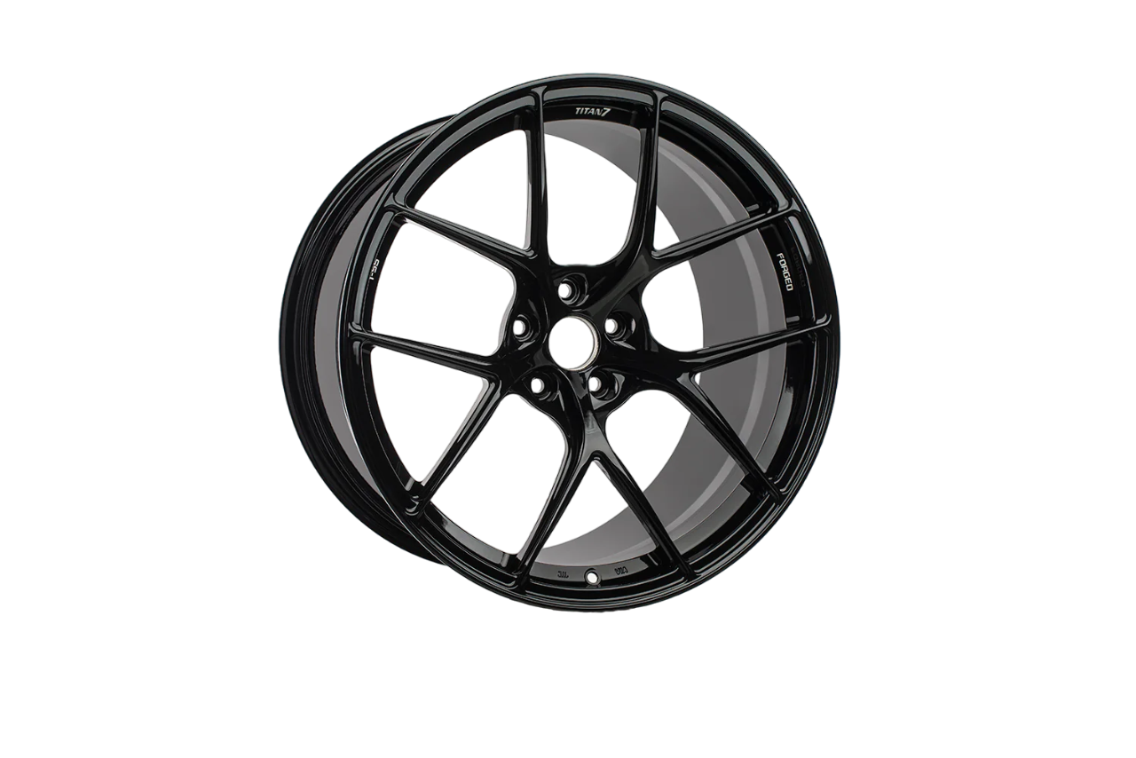 Titan 7 Forged T-S5 Split 5 Spoke Alloy Wheel Set Wicked Black. Porsche ...