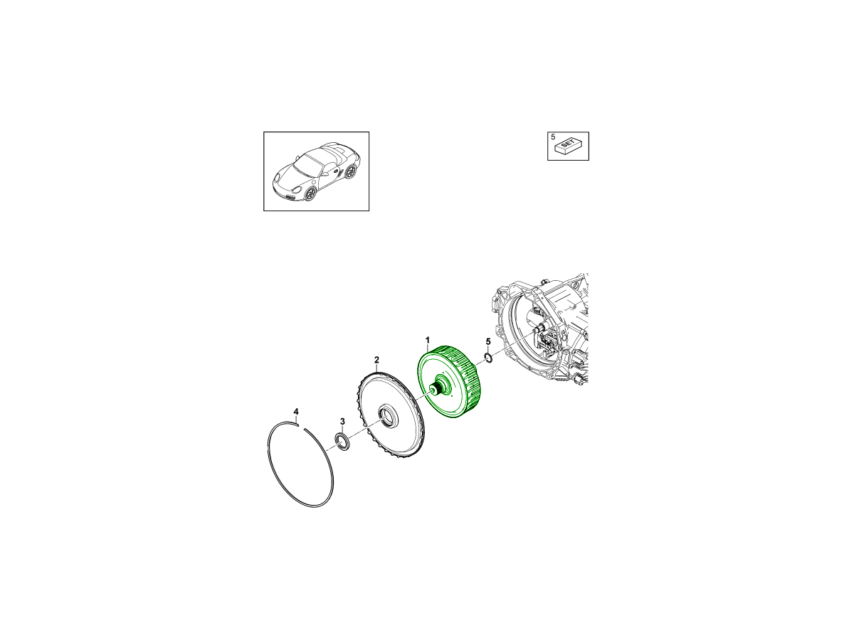 Clutch Assembly for PDK Transmission for Porsche 987-2 / 981 / 718 (982) / 997-2 / 991 ...