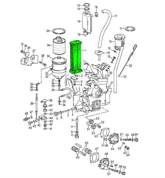 Porsche 356 912 Oil Cooler PCG10791250 61610704101, 61610704102 ...