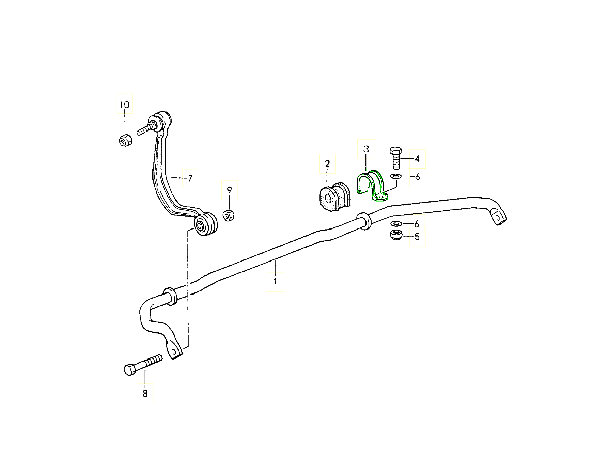 Porsche 964 Anti Roll Bar Bush Clamp 96434377780 - 96434377780 | Design 911