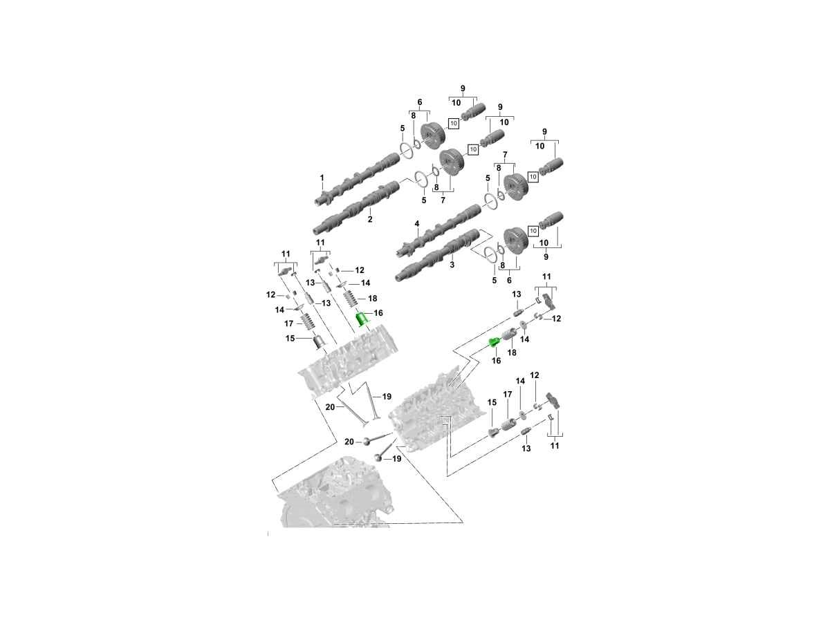 Valve stem oil seal kit exhaust. Porsche 95B.2 Macan / 971 Panamera ...