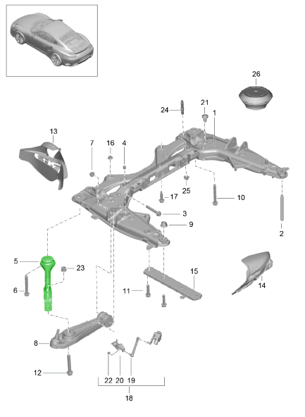 TRW JTC1618 Porsche 99134104304 Control arm FRONT for Porsche 991 ...
