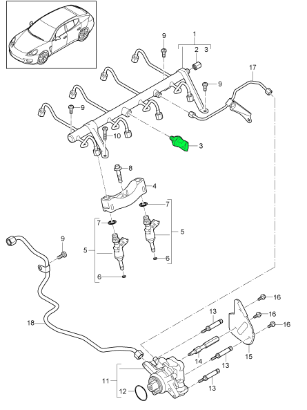 Kit de gicleurs de démarrage à froid Porsche 911 91111007510S ...