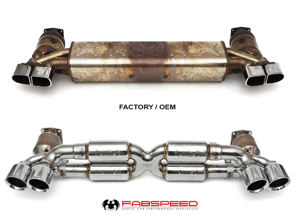Fabspeed Exhaust Supersport Race X-Pipe Exhaust System 991 Turbo ...