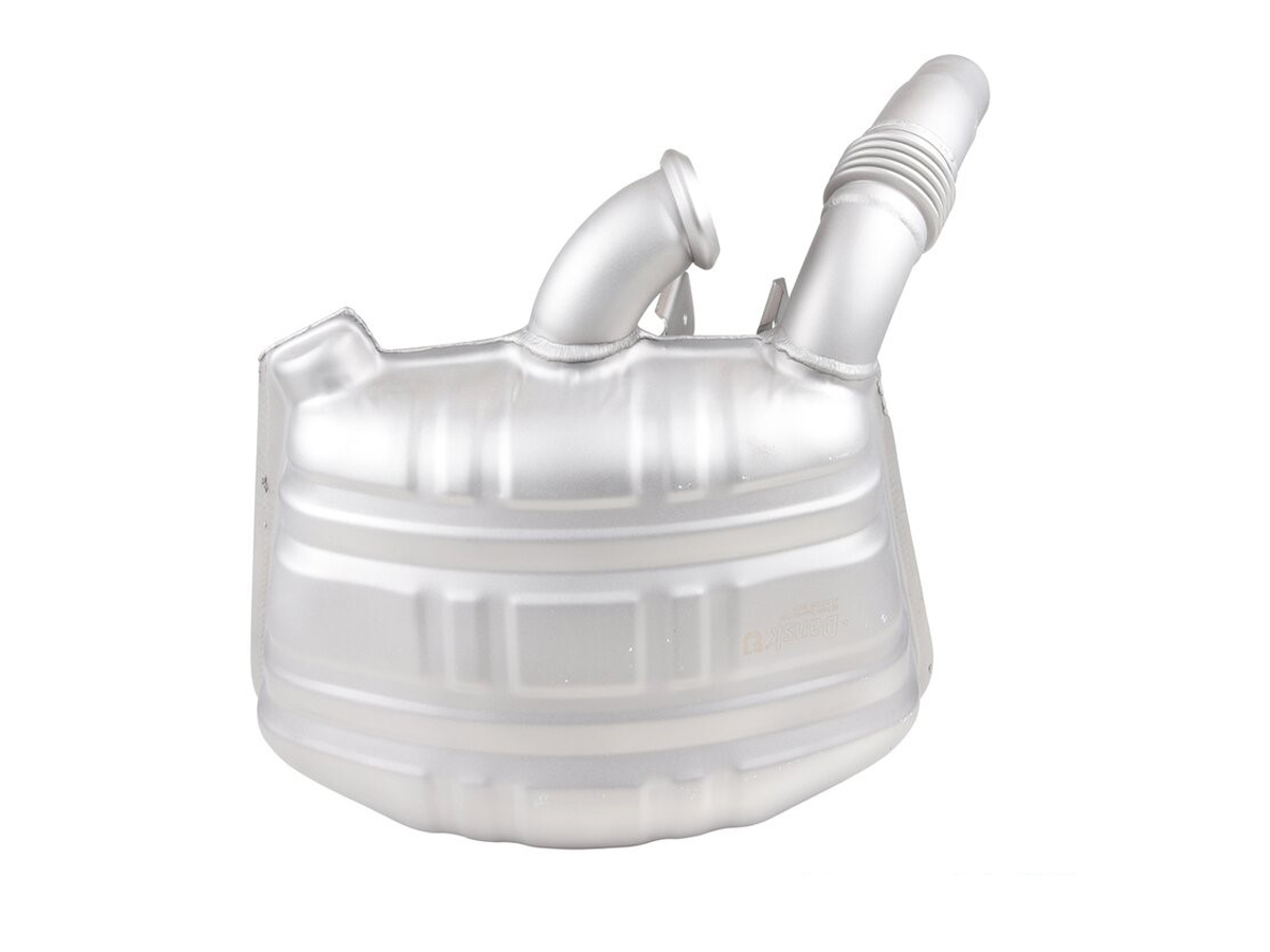 Exhaust set sports rear OE-style in bead blasted stainless steel. with ...