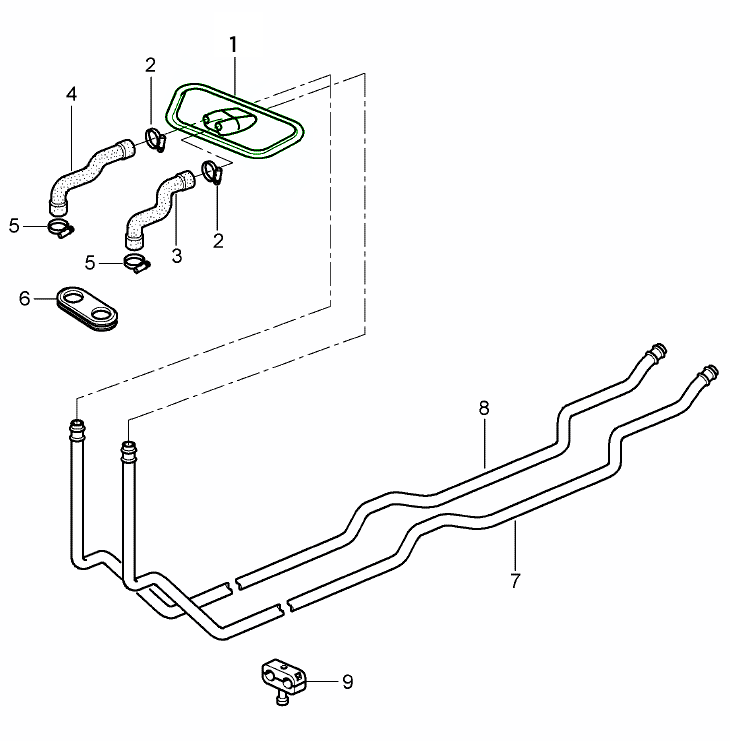 Porsche Heater Hoses & Pipes | Reliable Coolant & Heating System Parts ...