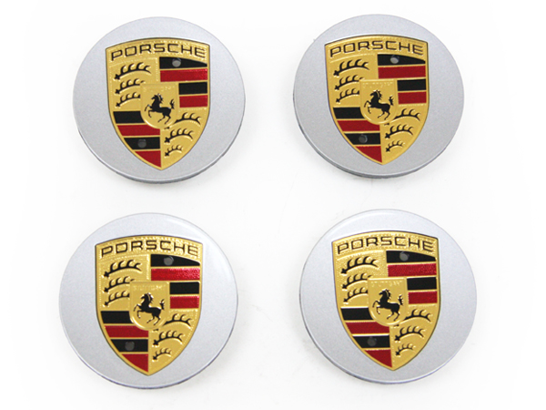 Wheel Caps with Coloured Crest for Porsche Macan (Set of 4) 00004460513 ...
