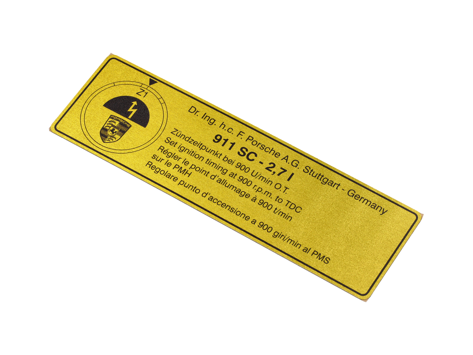Porsche Engine Timing Decals | Design911 Authentic Restoration Labels ...