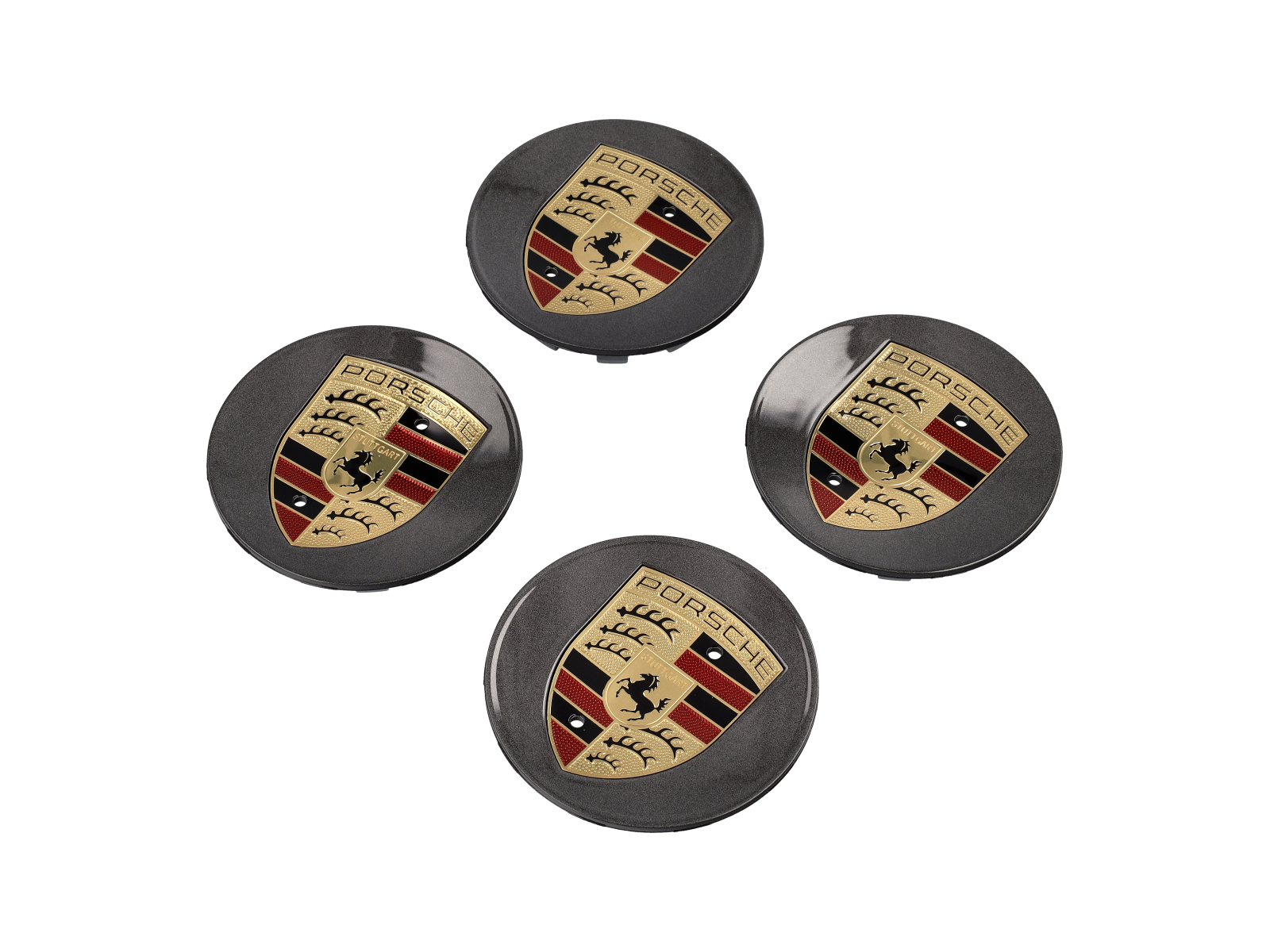 Wheel Caps with Coloured Crest for Porsche Macan (Set of 4) 00004460509 ...