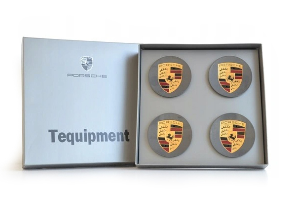 Wheel Caps with Coloured Crest for Porsche Macan (Set of 4) 00004460509 ...